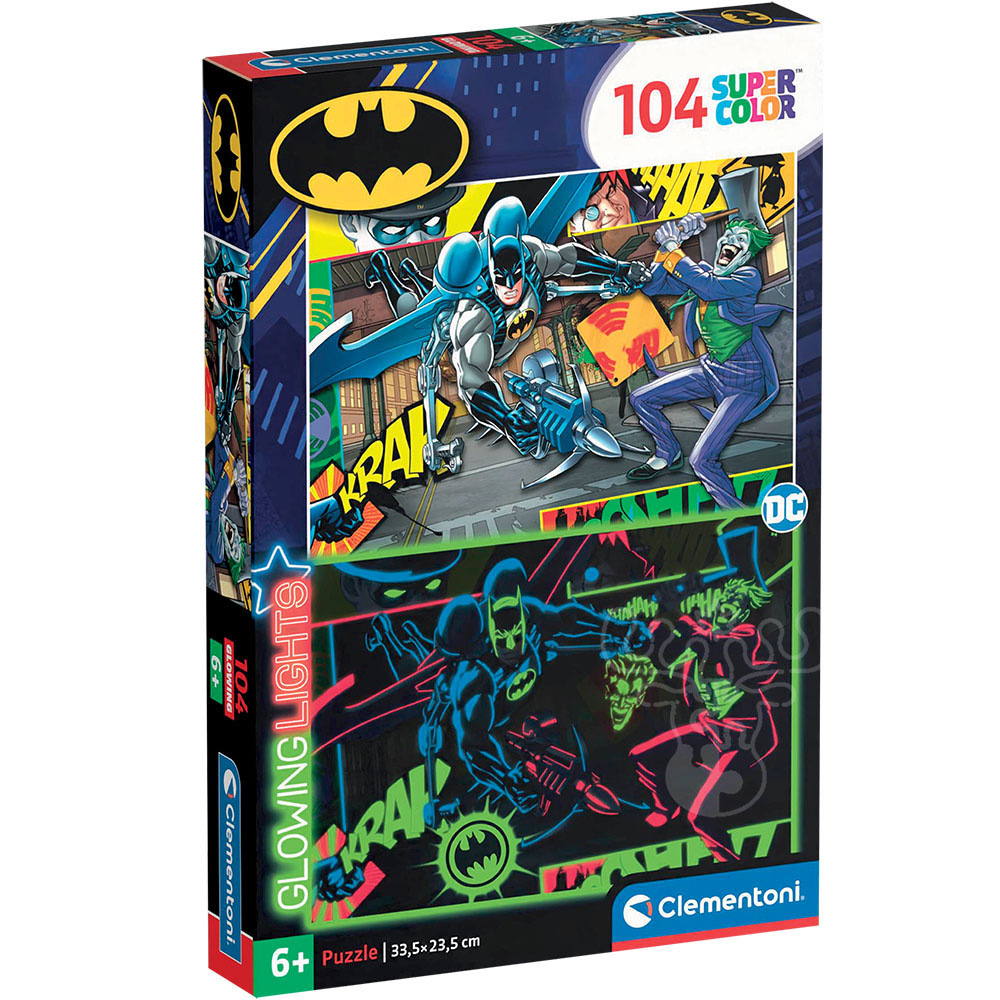 Clementoni DC Batman Glowing Lights Puzzle 104pcs - Puzzles Canada