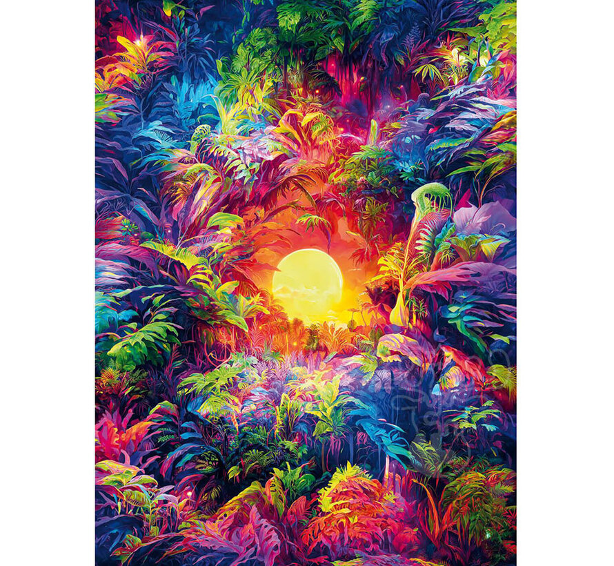 Clementoni Colorboom - Psychedelic Jungle Sunrise Puzzle 500pcs ...