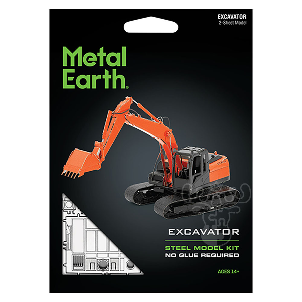 Metal Earth Excavator (Orange) Model Kit - Puzzles Canada