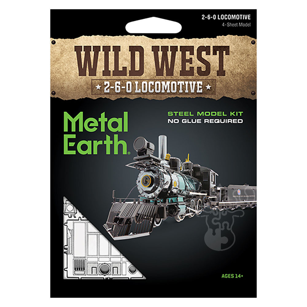 Metal Earth Wild West 2-6-0 Locomotive Model Kit - Puzzles Canada