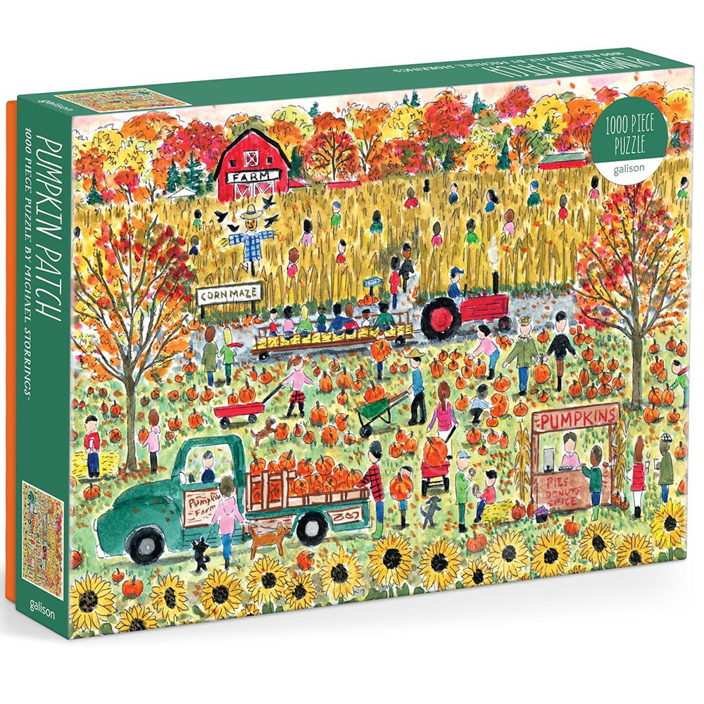 Galison Michael Storrings Pumpkin Patch Puzzle 1000pcs - Puzzles Canada