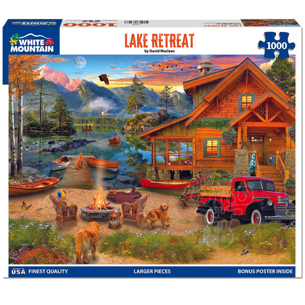 White Mountain Lake Retreat Puzzle 1000pcs - Puzzles Canada