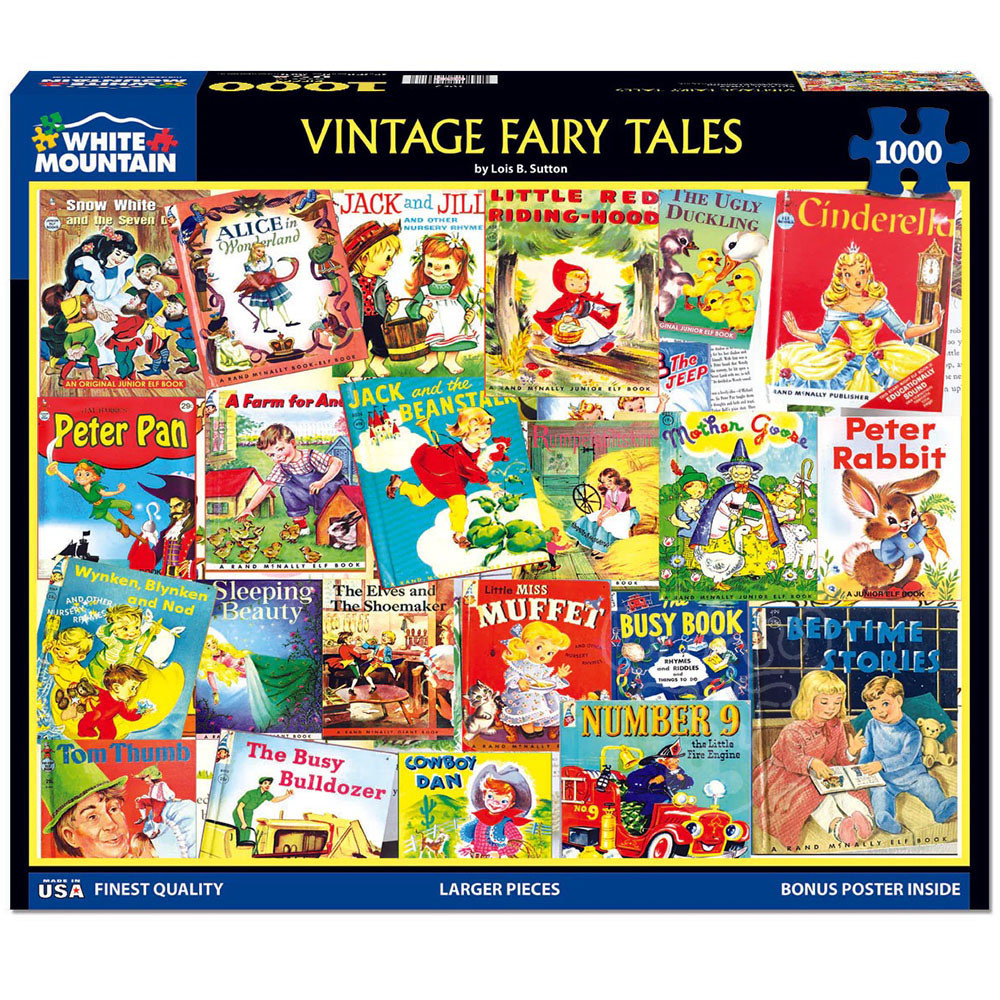 White Mountain Vintage Fairy Tales Puzzle 1000pcs - Puzzles Canada