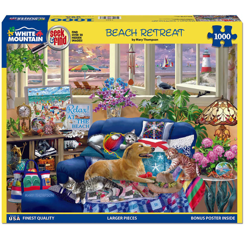 White Mountain Beach Retreat - Seek & Find Puzzle 1000pcs - Puzzles Canada