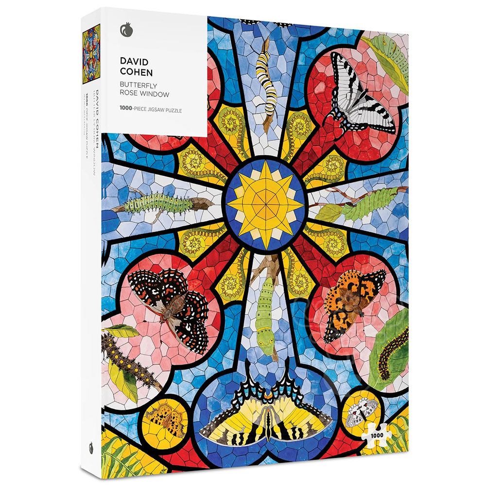 Pomegranate Cohen, David: Butterfly Rose Window Puzzle 1000pcs ...