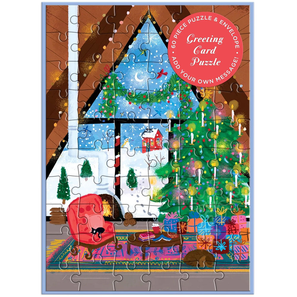 Galison Joy Laforme Cozy Cabin Greeting Card Puzzle 60pcs - Puzzles Canada