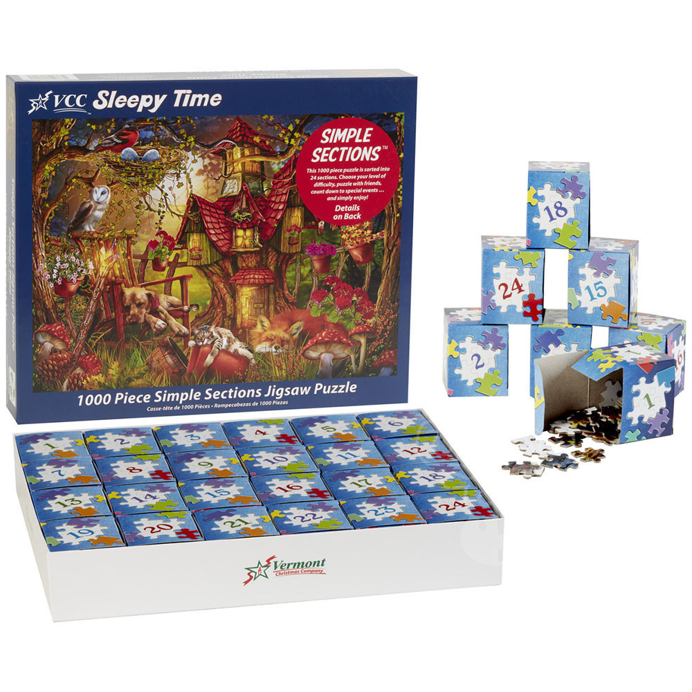 Vermont Christmas Co. Sleepy Time Simple Sections™ Puzzle 1000pcs ...