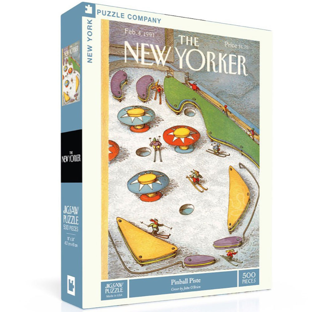 New York Puzzle Co. The New Yorker: Pinball Piste Puzzle 500pcs ...