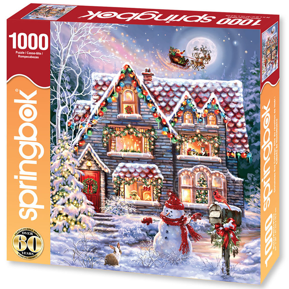 Springbok Christmas Eve Cottage Puzzle 1000pcs - Puzzles Canada