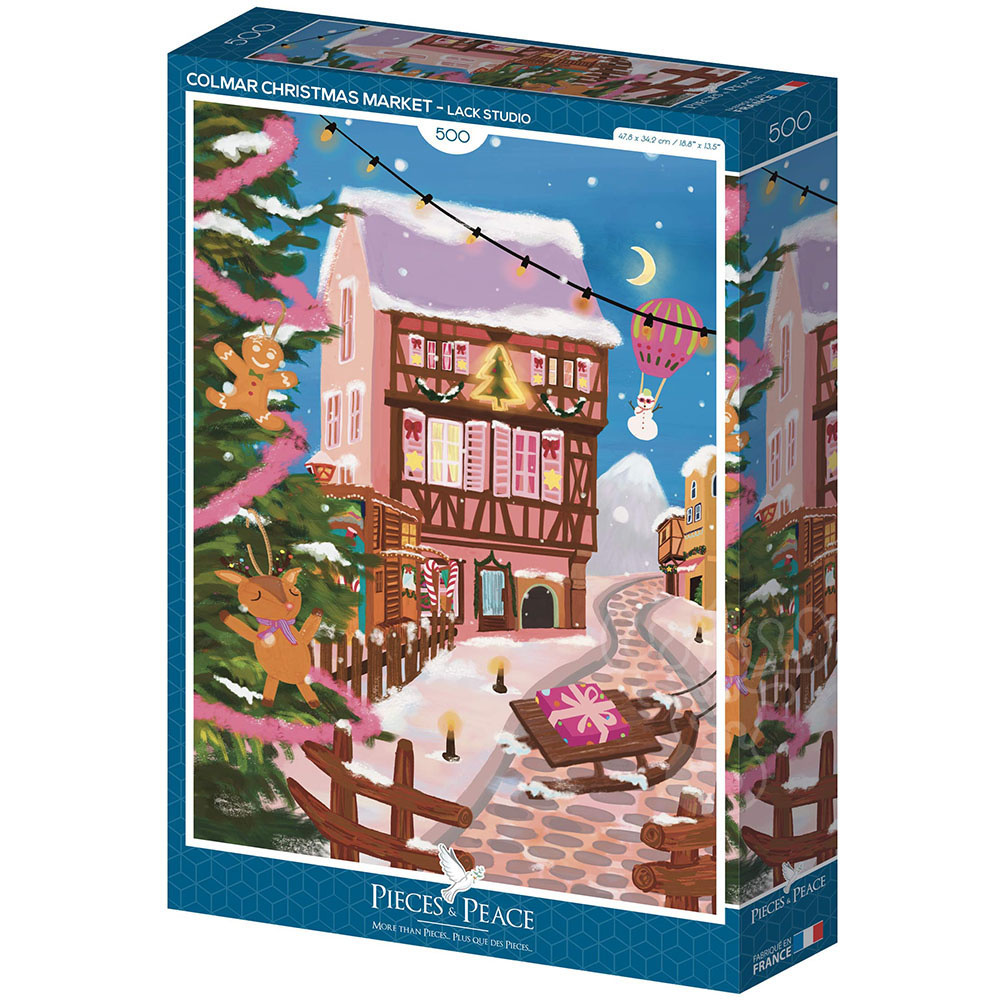 Pieces & Peace Colmar Christmas Market Puzzle 500pcs - Puzzles Canada