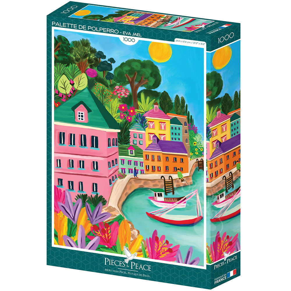 Pieces & Peace Polperro Palette Puzzle 1000pcs - Puzzles Canada