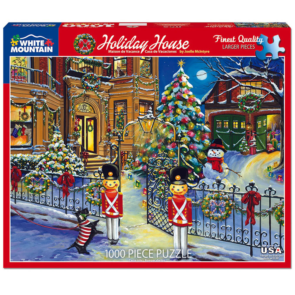 WMP Christmas White Mountain Holiday House Puzzle 1000pcs RETIRED ...