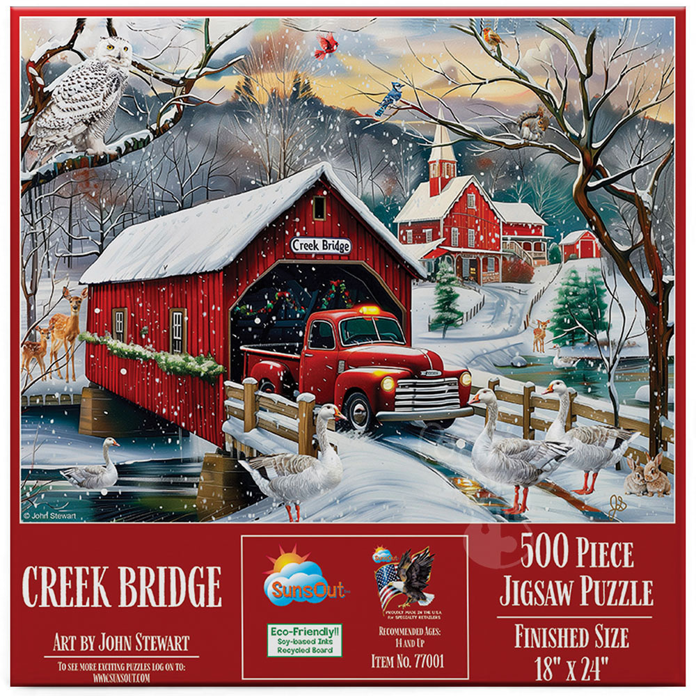 SunsOut Creek Bridge Puzzle 500pcs - Puzzles Canada