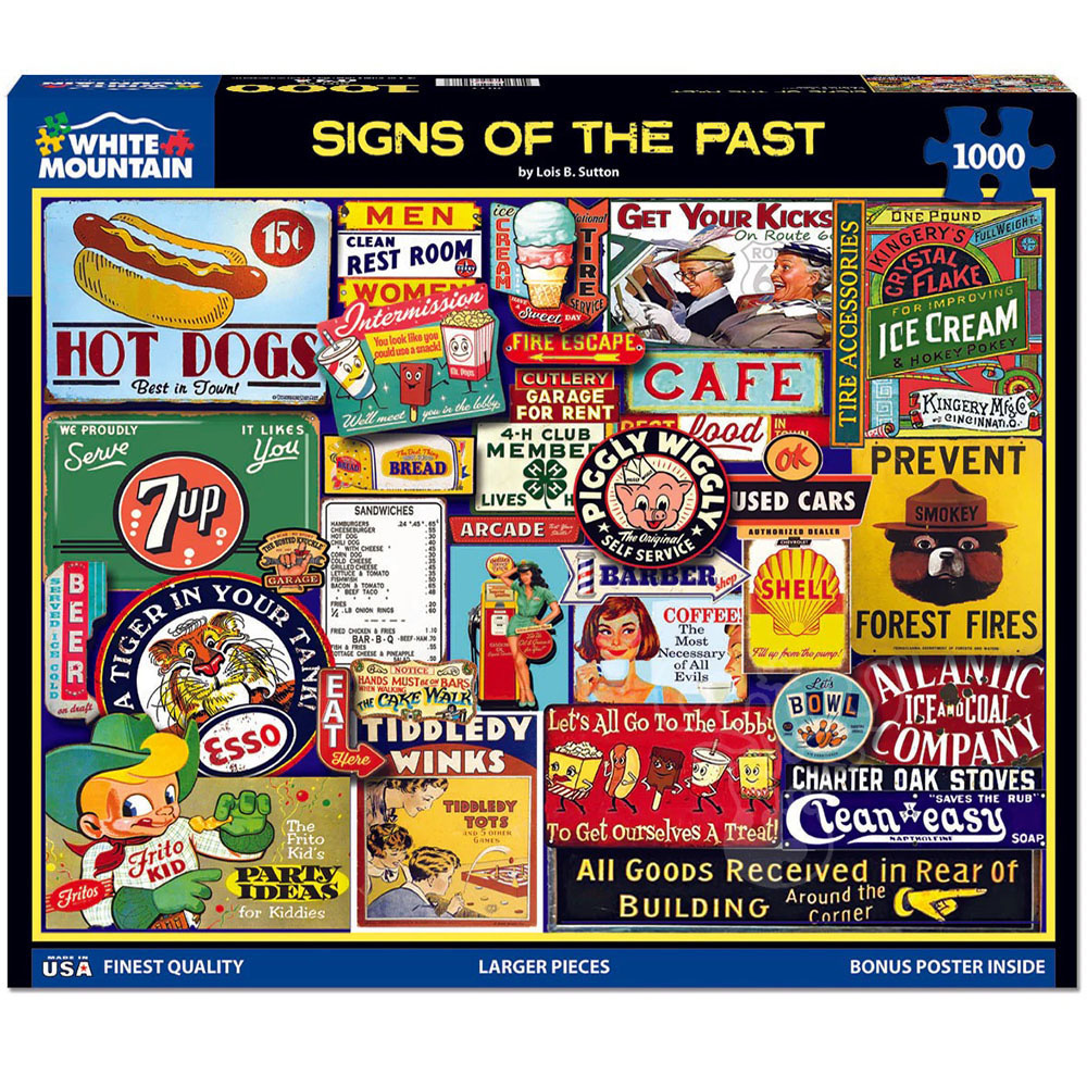 White Mountain Signs of the Past Puzzle 1000pcs - Puzzles Canada