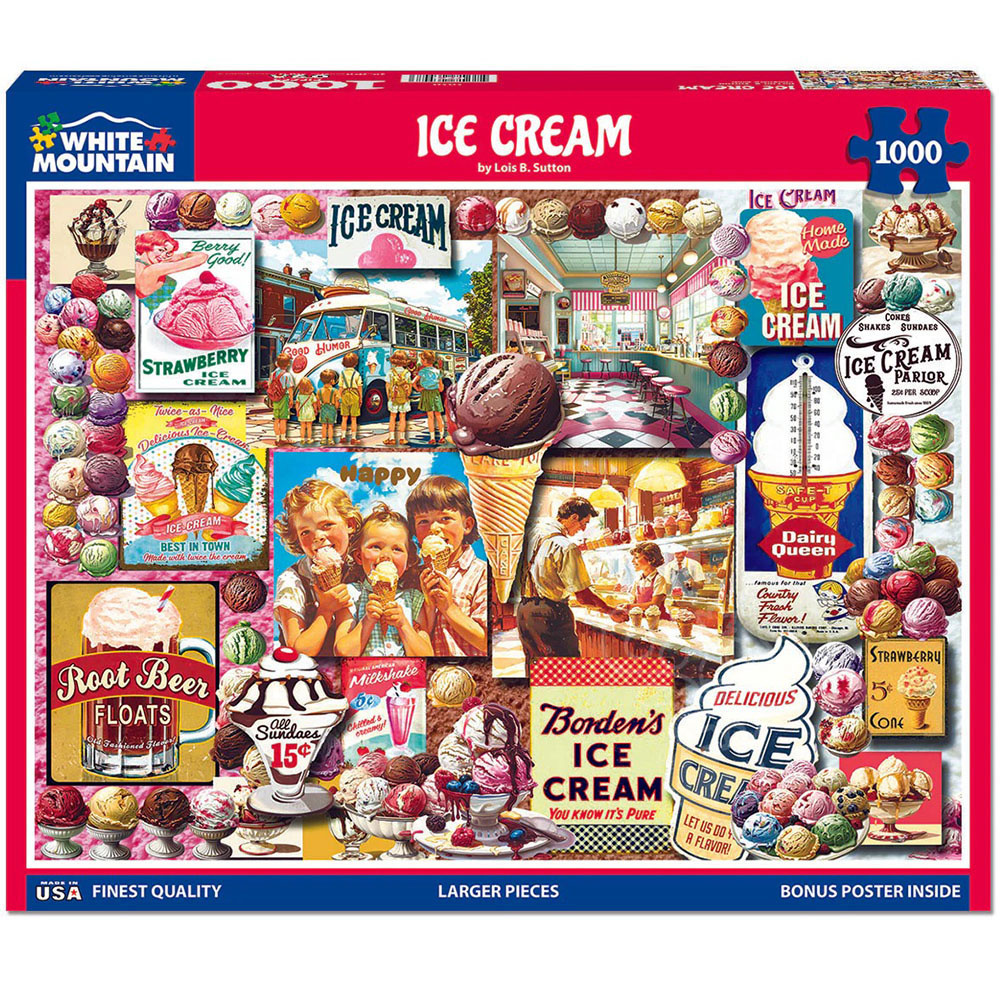 White Mountain Ice Cream Puzzle 1000pcs - Puzzles Canada