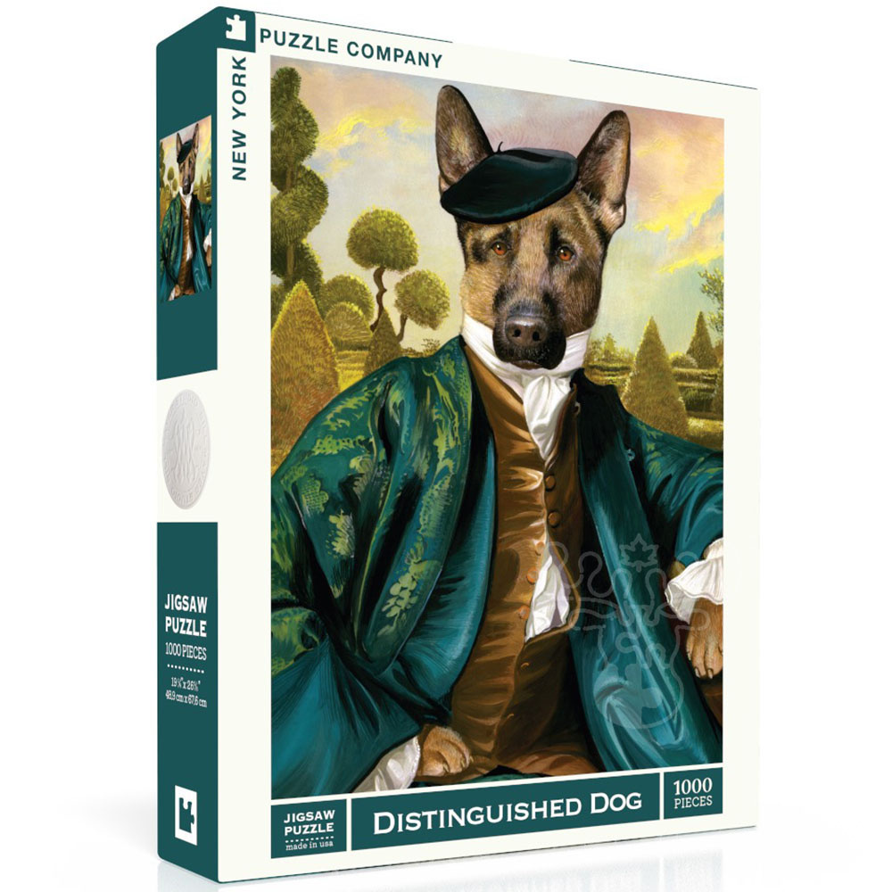 New York Puzzle Co. Bill Mayer: Distinguished Dog 1000pcs - Puzzles Canada