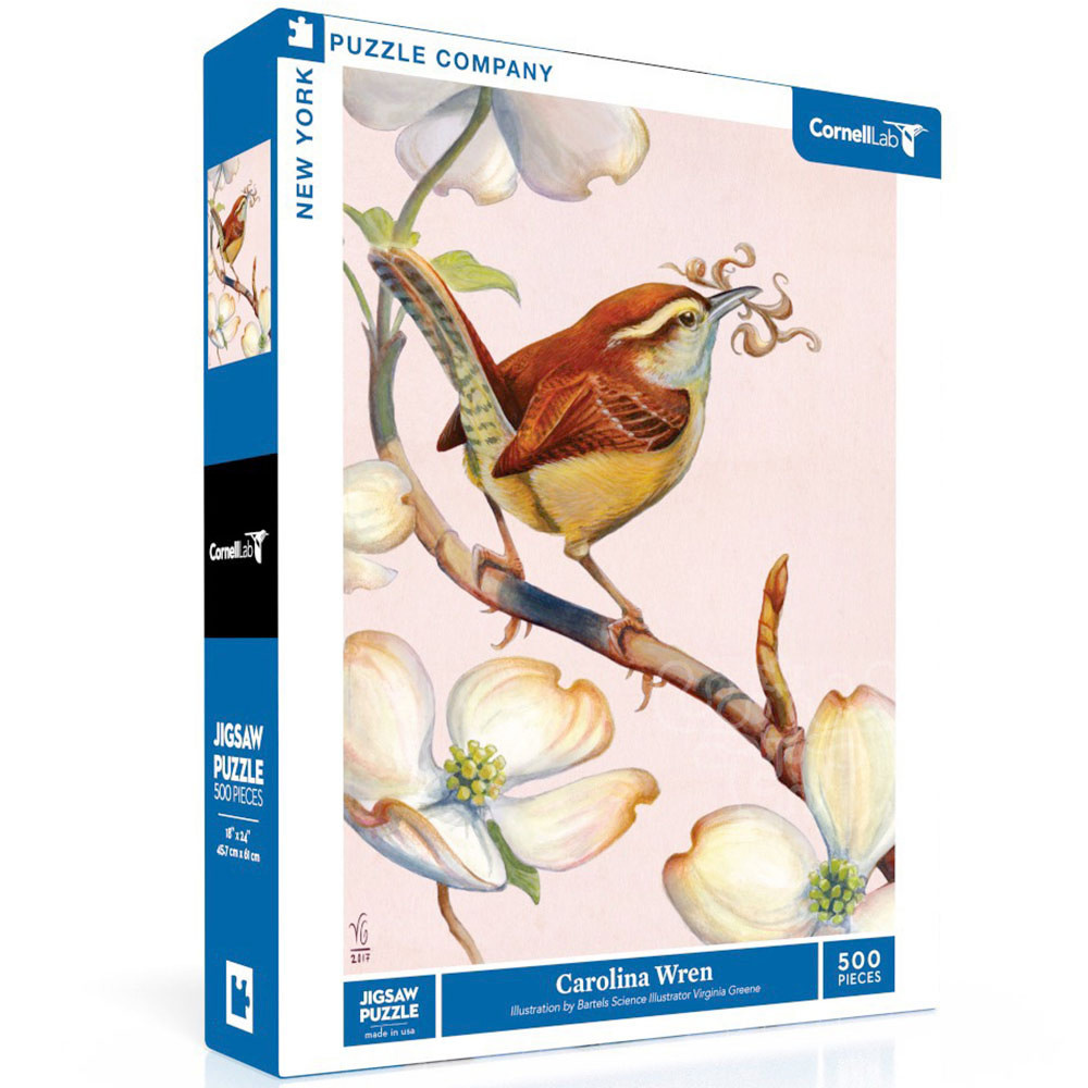 New York Puzzle Co. Cornell Lab: Carolina Wren Puzzle 500pcs - Puzzles ...