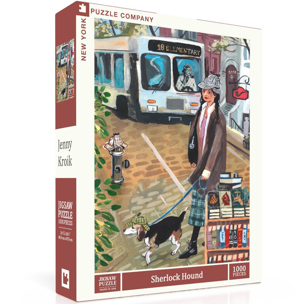 New York Puzzle Co. Jenny Kroik: Sherlock Hound Puzzle 1000pcs - Puzzles Canada