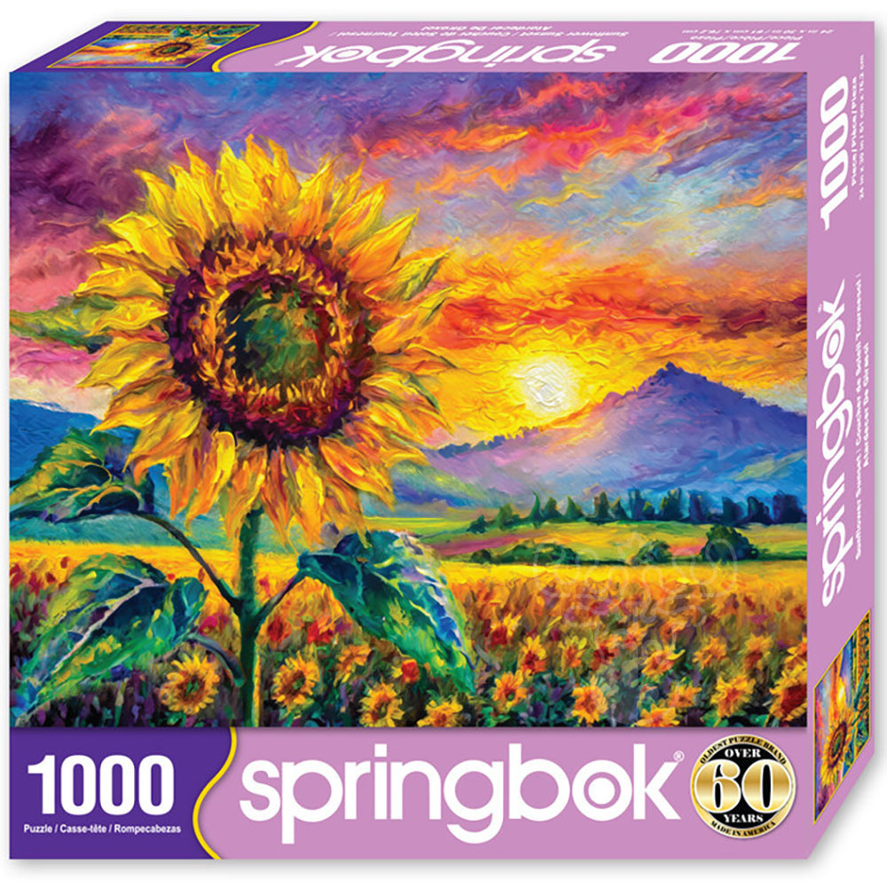 Springbok Sunflower Sunset Puzzle 1000pcs Limited Release - Puzzles Canada