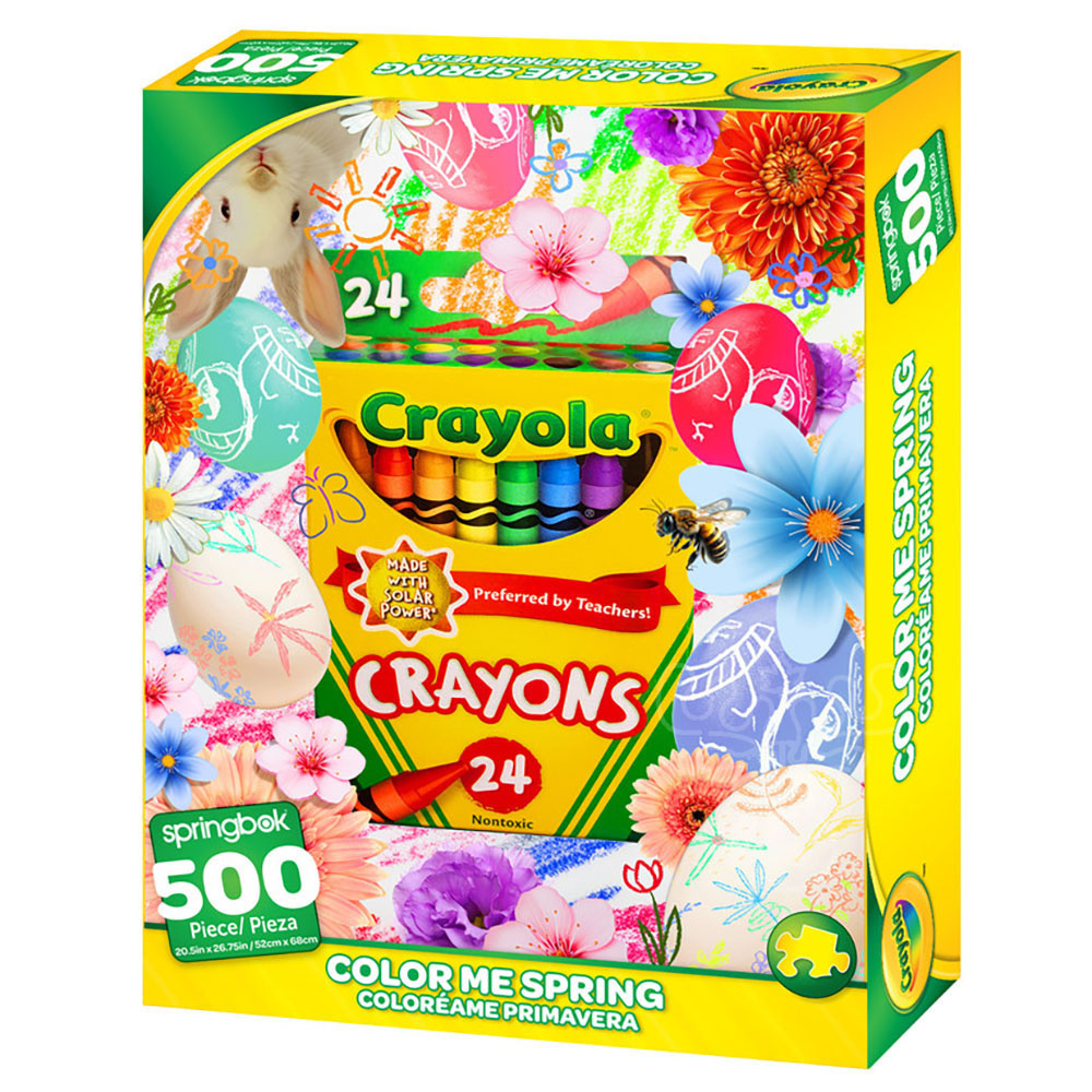 Springbok Crayola Color Me Spring Puzzle 500pcs - Puzzles Canada