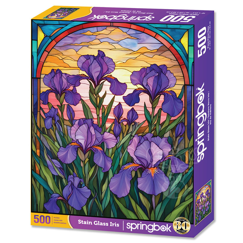 Springbok Stain Glass Iris Puzzle 500pcs Limited Release - Puzzles Canada