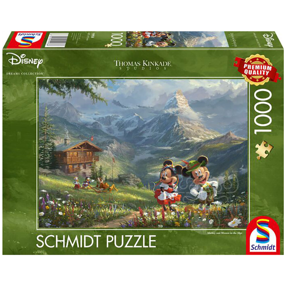 Schmidt Thomas Kinkade - Disney Mickey and Minnie in the Alp Puzzle 1000pcs - Import - Puzzles ...