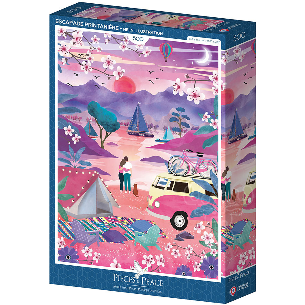Pieces & Peace Escapade Printanière Puzzle 500pcs - Puzzles Canada