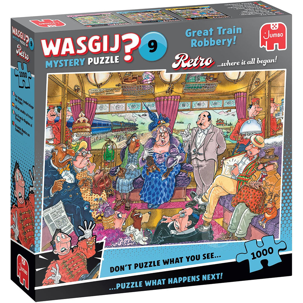 Jumbo Wasgij Mystery Retro 9 Great Train Robbery! Puzzle 1000pcs ...