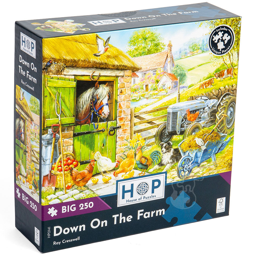 House of Puzzles Down On The Farm Puzzle Big 250pcs - Puzzles Canada
