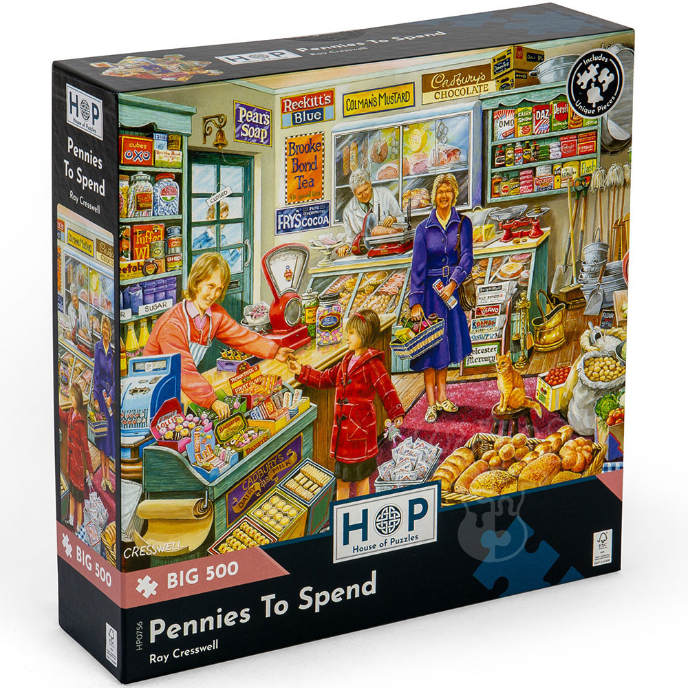 House of Puzzles Pennies To Spend Puzzle Big 500pcs - Puzzles Canada