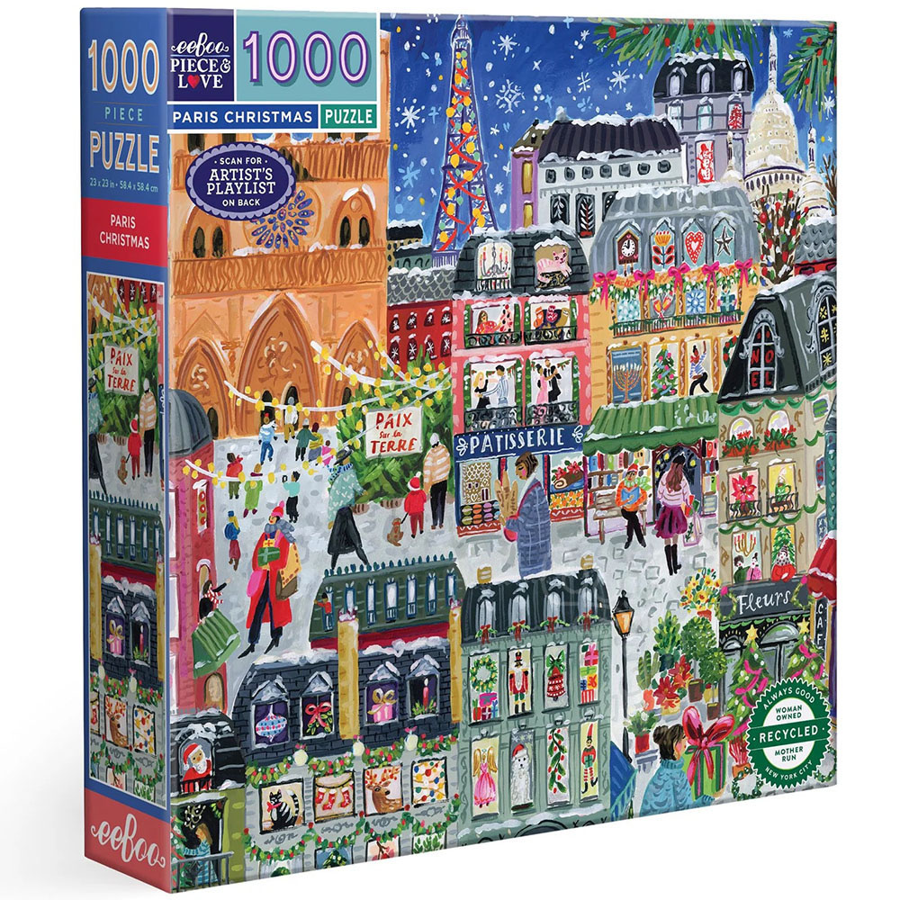 eeBoo Paris Christmas Puzzle 1000pcs - Puzzles Canada