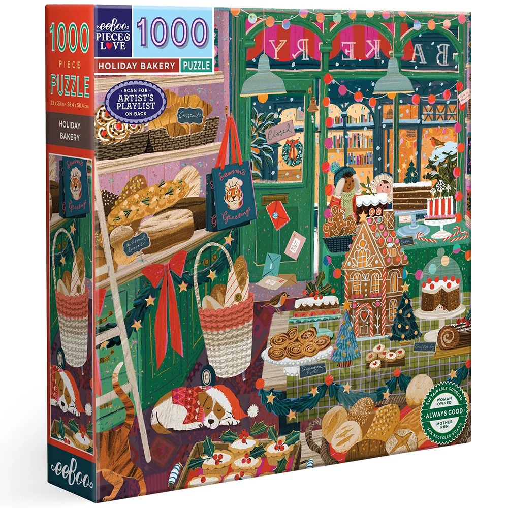 eeBoo Holiday Bakery Puzzle 1000pcs - Puzzles Canada