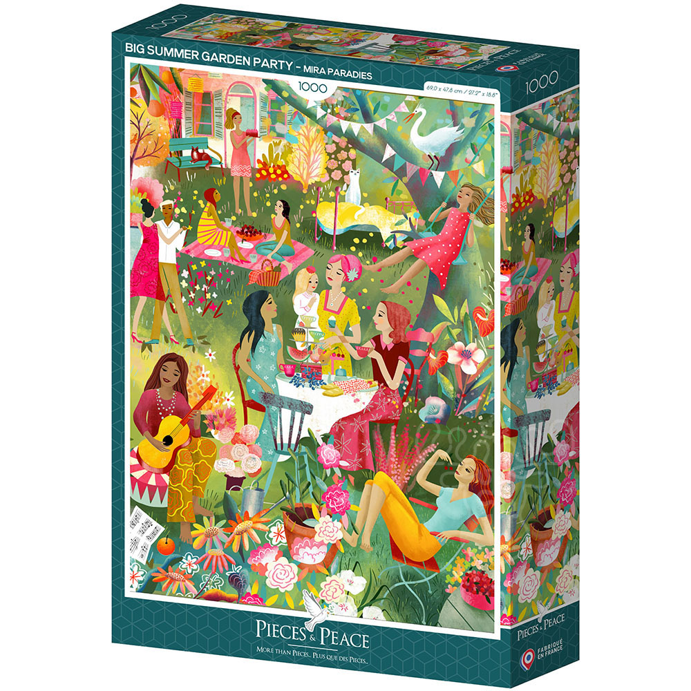 Pieces & Peace Big Summer Garden Party Puzzle 1000pcs - Puzzles Canada