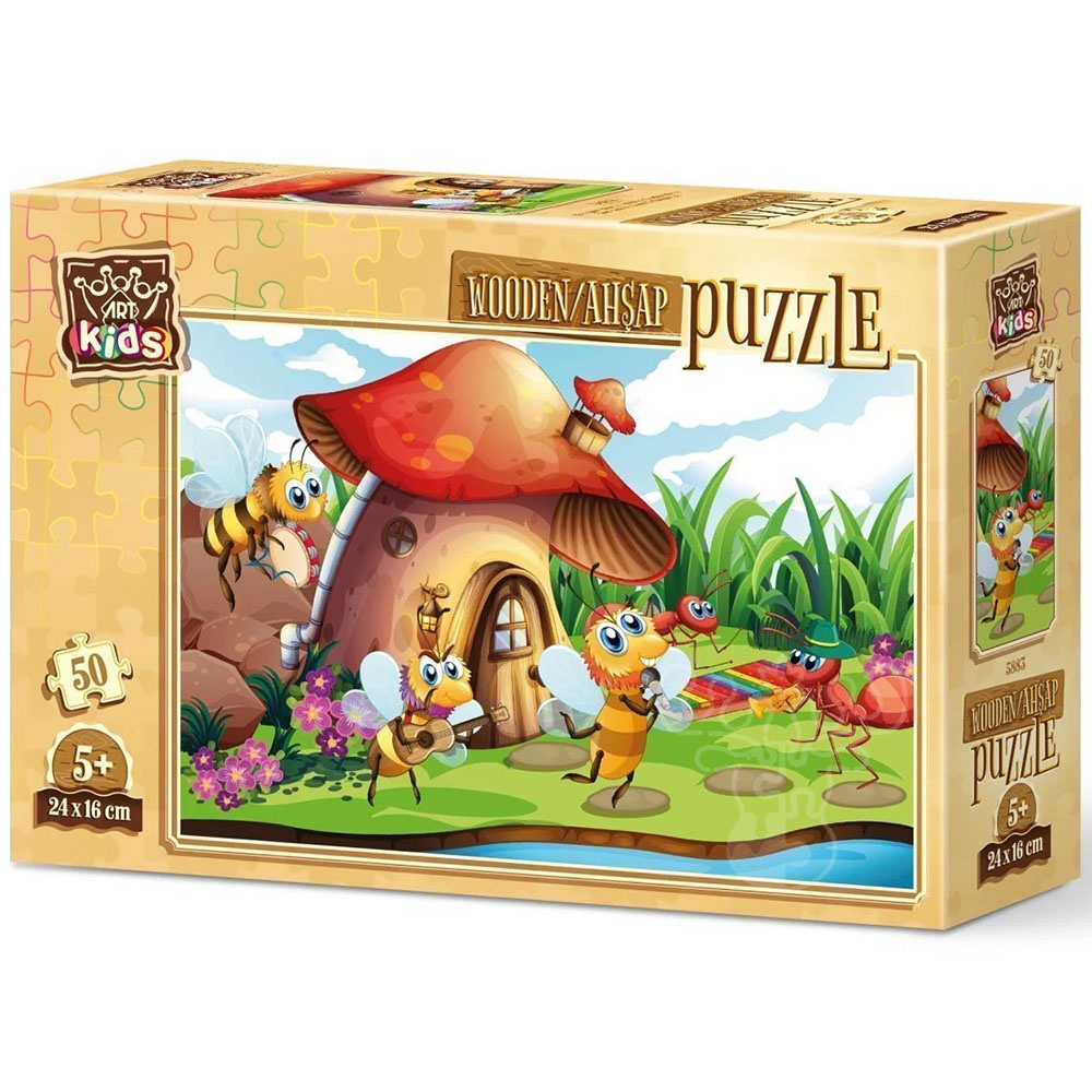 Art Puzzle Singer Bee and His Orchestra Wooden Puzzle 50pcs - Puzzles ...