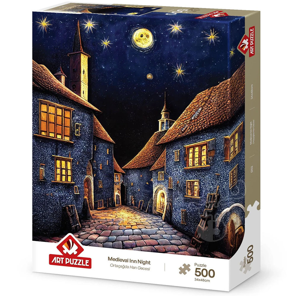 Art Puzzle Medieval Inn Night Puzzle 500pcs - Puzzles Canada