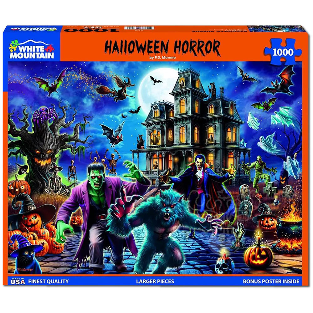White Mountain Halloween Horror Puzzle 1000pcs - Puzzles Canada