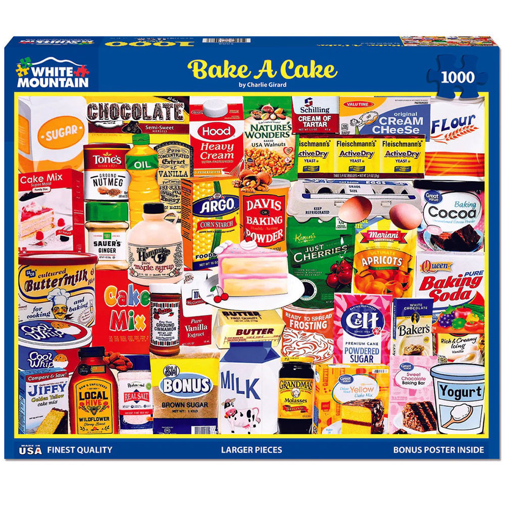 White Mountain Bake A Cake Puzzle 1000pcs - Puzzles Canada