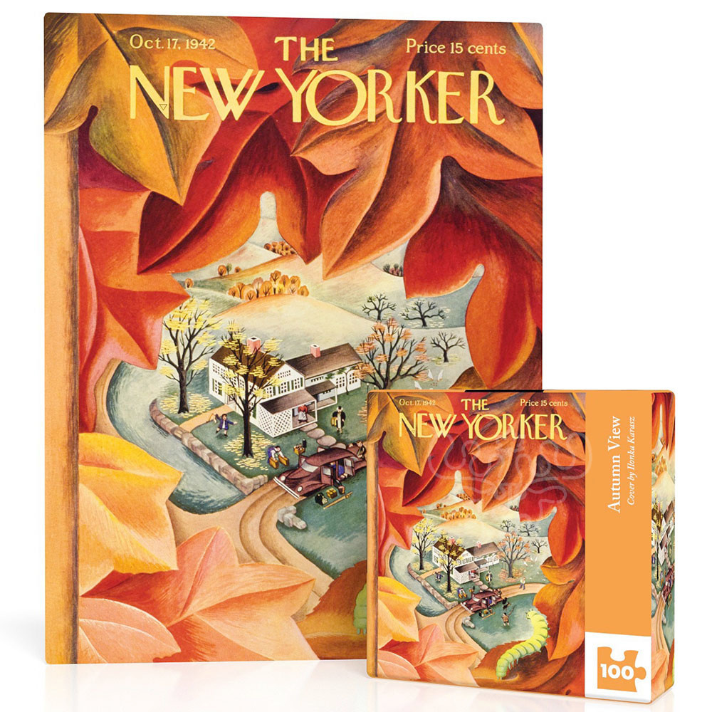 New York Puzzle Co. The New Yorker: Autumn View Mini Puzzle 100pcs - Puzzles Canada