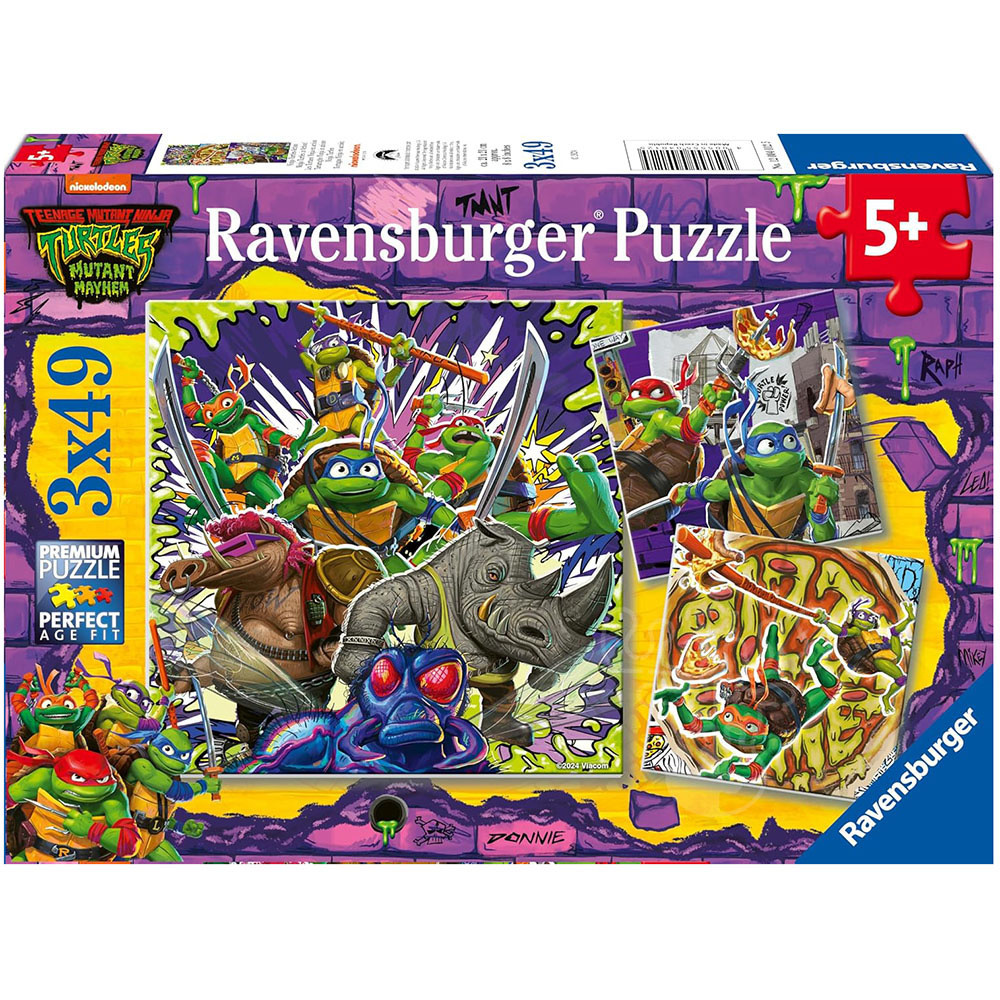 Ravensburger Teenage Mutant Ninja Turtles Puzzle 3 x 49pcs XXL ...
