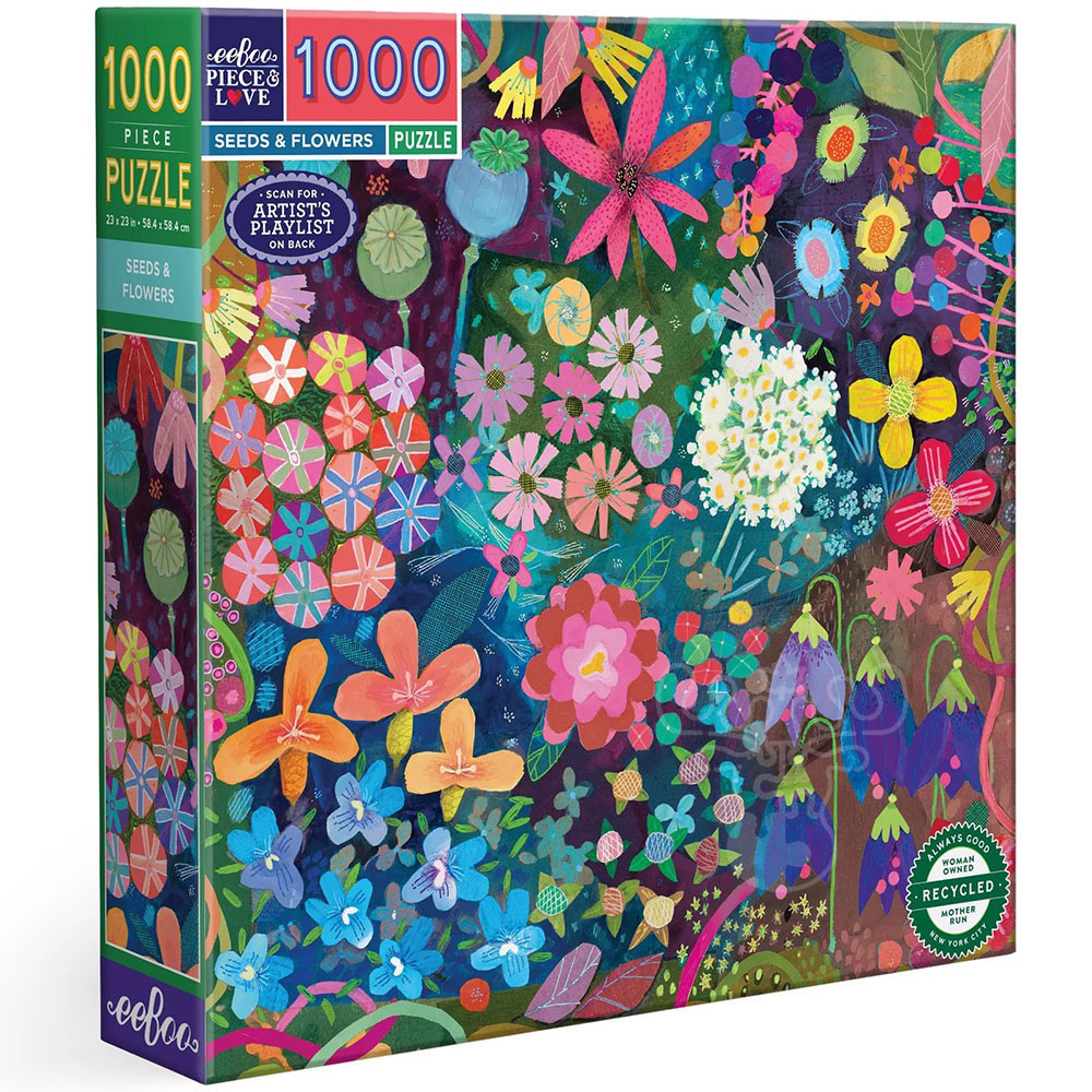 eeBoo Seeds & Flowers Puzzle 1000pcs - Puzzles Canada