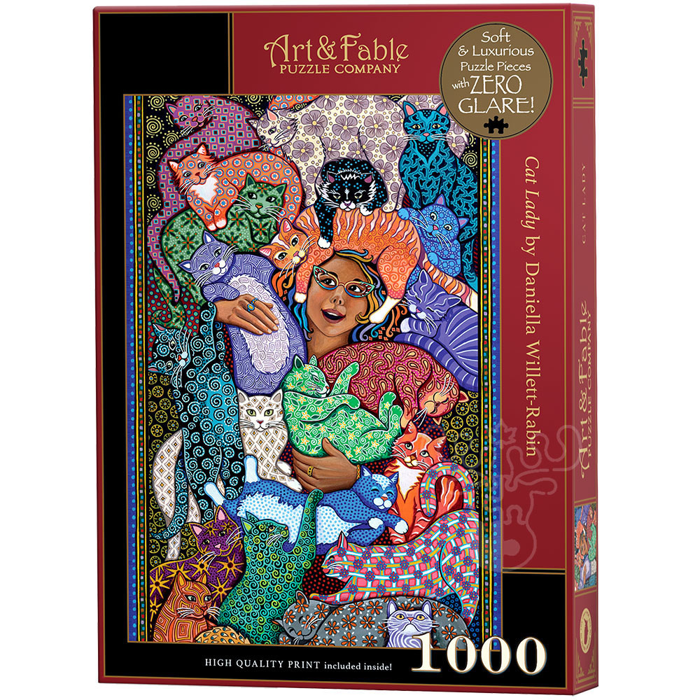 Art & Fable Cat Lady Puzzle 1000pcs - Puzzles Canada