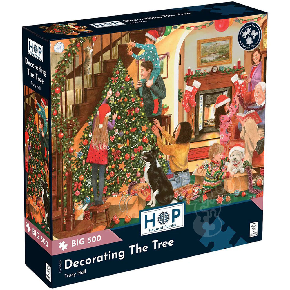 House of Puzzles Decorating The Tree Puzzle Big 500pcs - Puzzles Canada