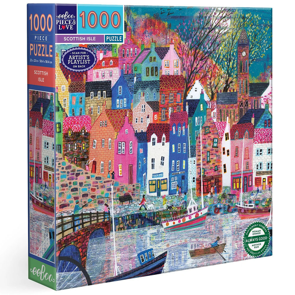 eeBoo Scottish Isle Puzzle 1000pcs - Puzzles Canada