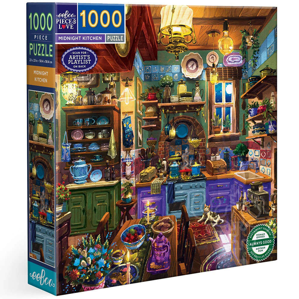eeBoo Midnight Kitchen Puzzle 1000pcs - Puzzles Canada