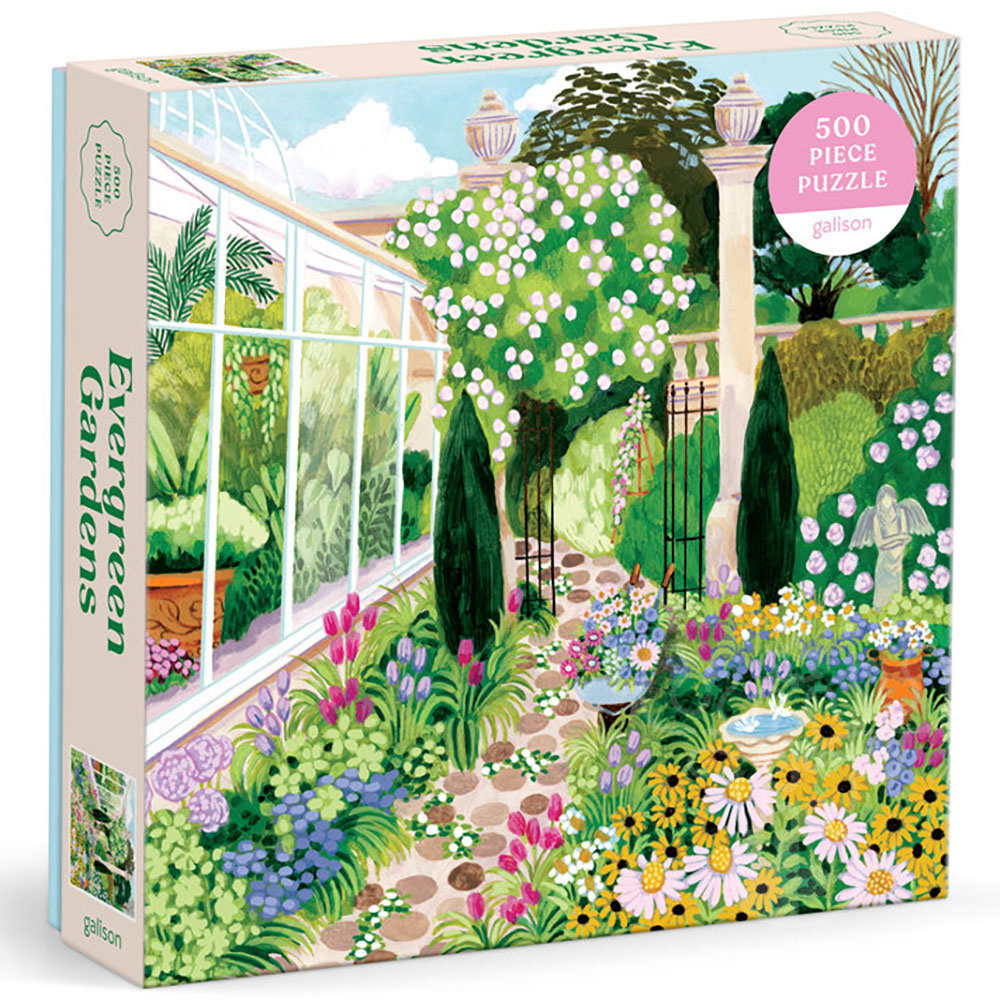 Galison Evergreen Gardens Puzzle 500pcs - Puzzles Canada