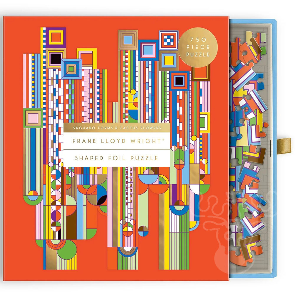 Galison Frank Lloyd Wright Saguaro Cactus & Forms Shaped Foil Puzzle ...