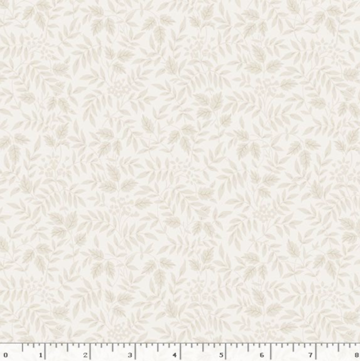 Leaf Sprigs - Cream - Dominion Sewing Centre & Studio