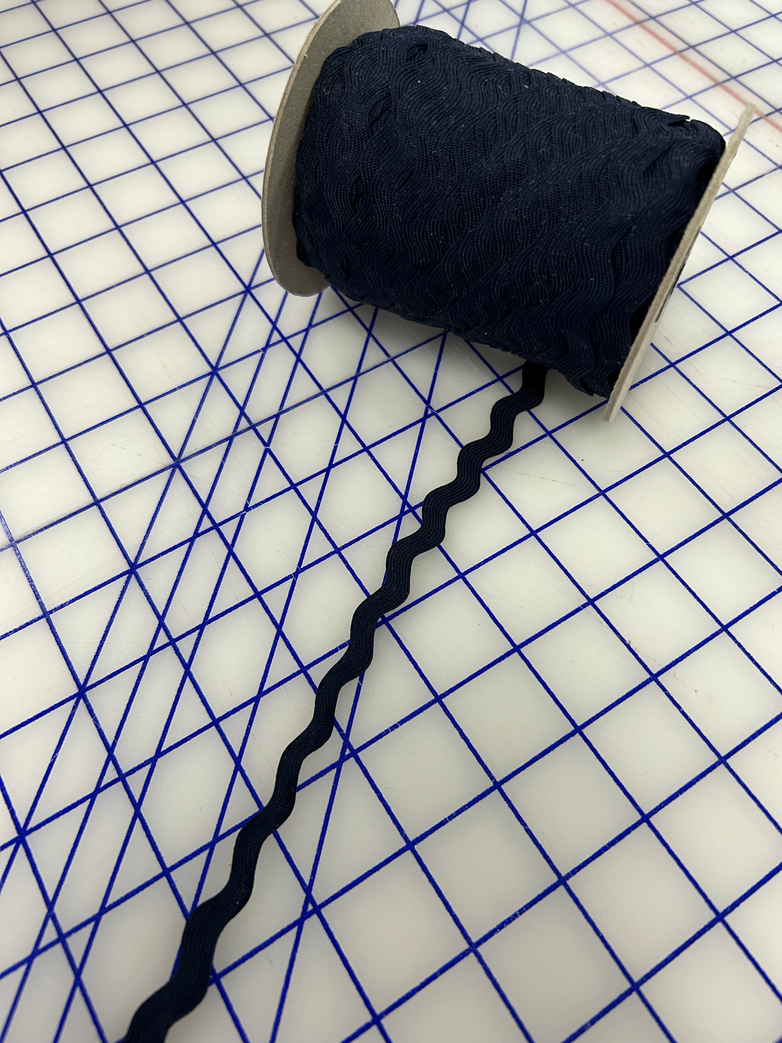15 mm polyester Rick Rack Navy - Dominion Sewing Centre & Studio