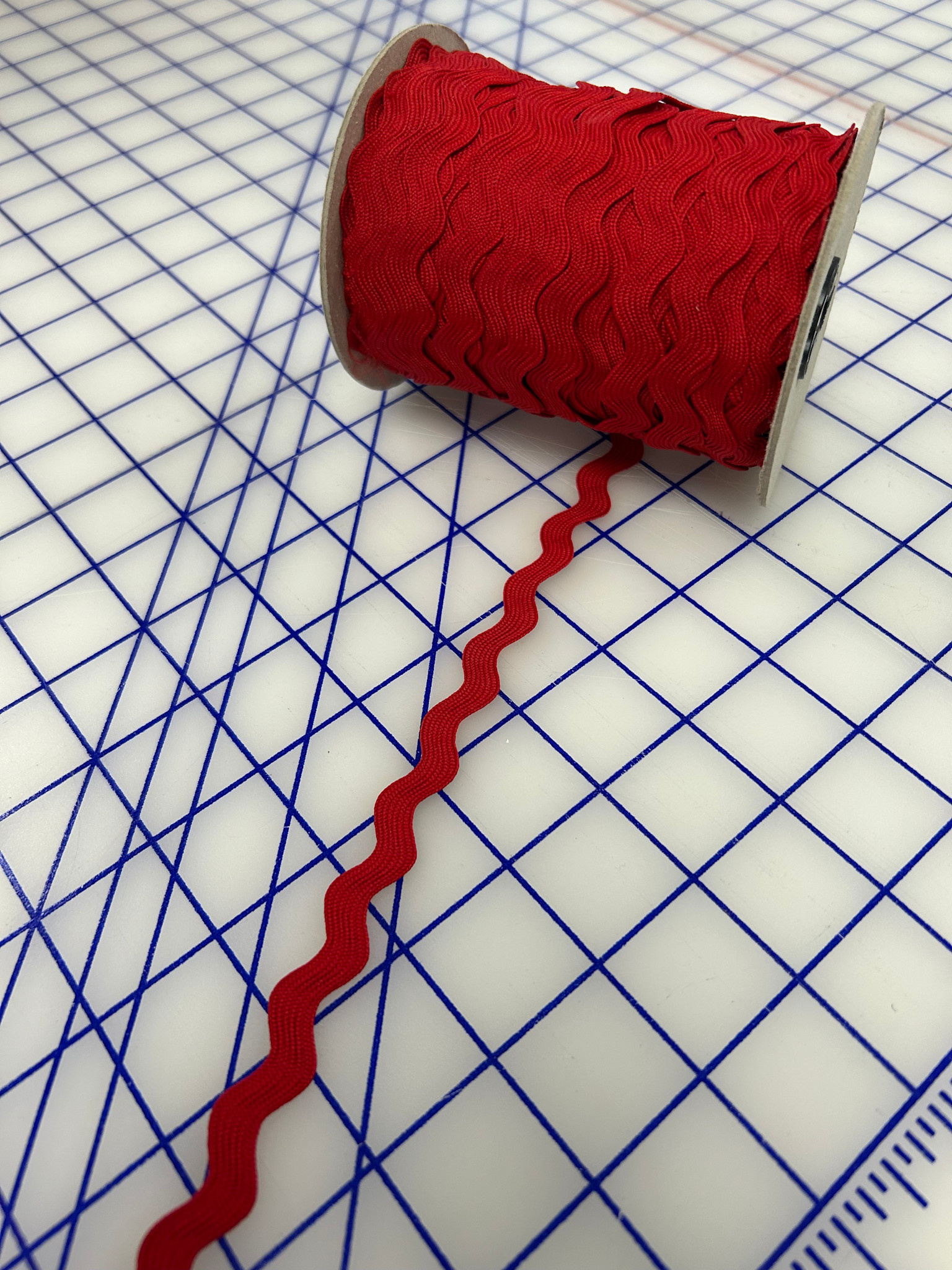 15 mm polyester Rick Rack Red - Dominion Sewing Centre & Studio