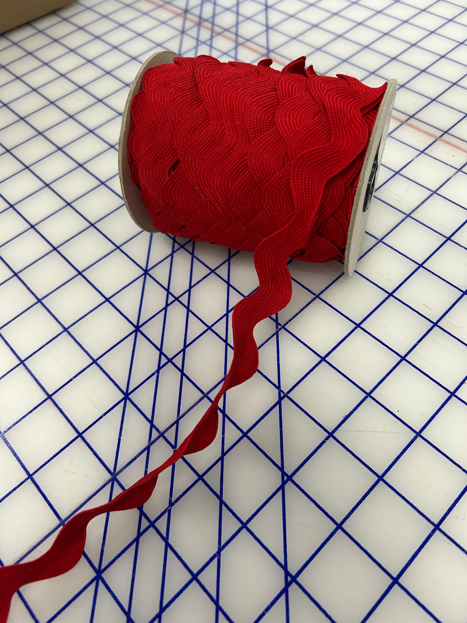 24 mm polyester Rick Rack Red - Dominion Sewing Centre & Studio